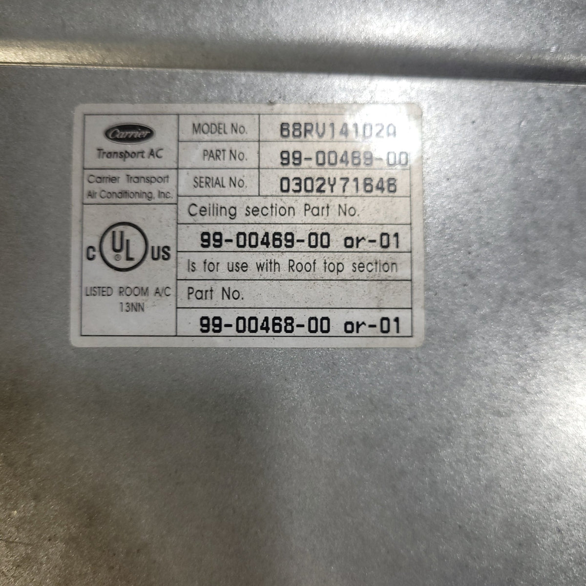 Buy Used Carrier Air-V RV A/C Control Box Assembly 99-00469-00 Online ...